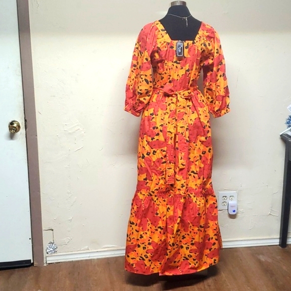 Maude Vivante | Dresses | Maude Vivante New Mustard Red Cottagecore ...